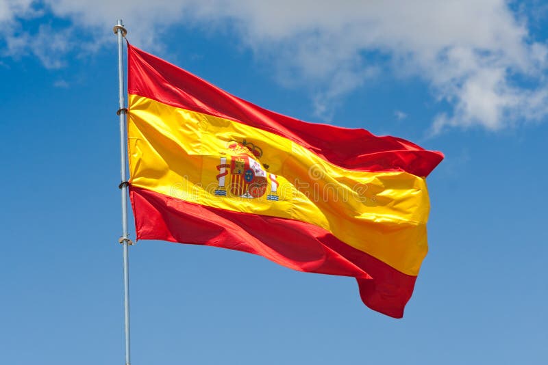 Spanish flag stock photo. Image of nation, daylight, color - 10231858