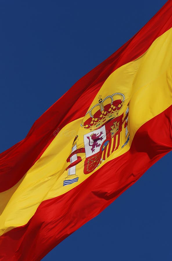 Spanish flag stock photo. Image of tourism, flag, flagpole - 13854194
