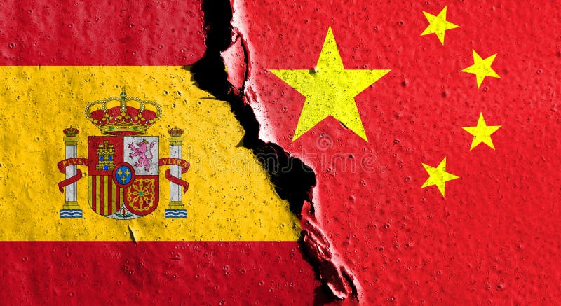 The Spanish Flag and the Chinese Flag are Both Made from Crackle ...