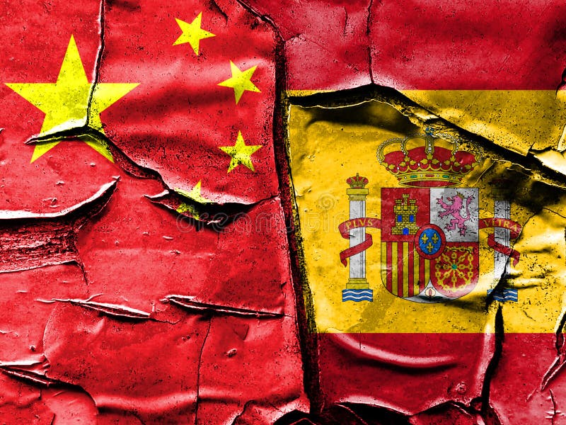 The Spanish Flag and the Chinese Flag are Both Made from Crackle ...