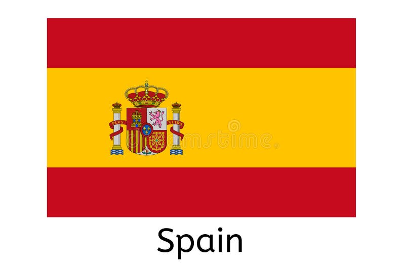 Spanish Flag Icon, Spain Country Flag Vector Illustration Stock Vector ...