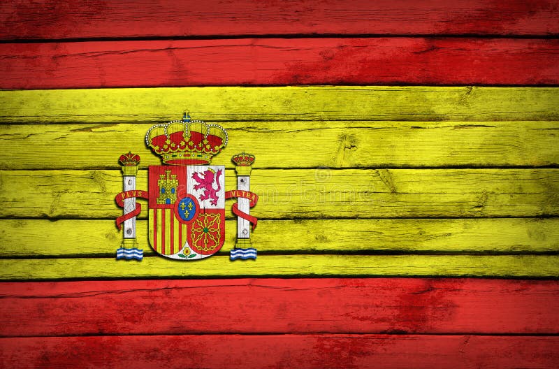Spanish Flag Painted on Wooden Boards Stock Photo - Image of timber ...