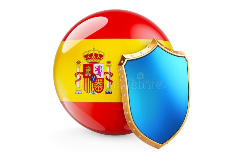Spanish Shield Isolated Coat of Arm of Spain Icon Stock Vector ...