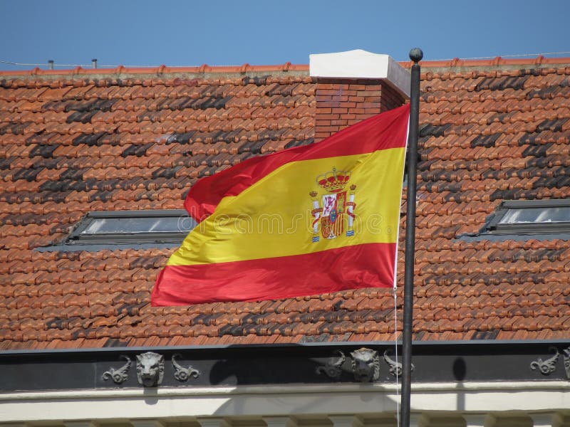 Spanish flag of Spain stock photo. Image of spain, national - 259034300