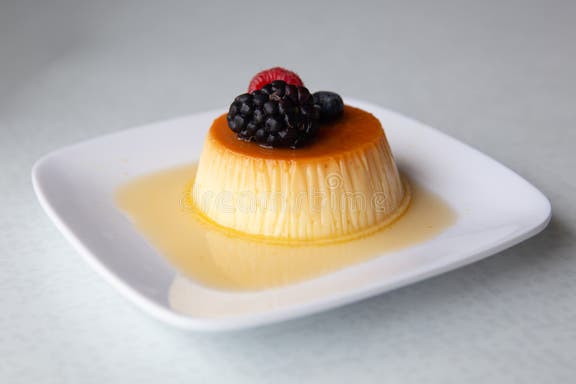 Spanish Flan Dessert stock image. Image of white, dairy - 384543927