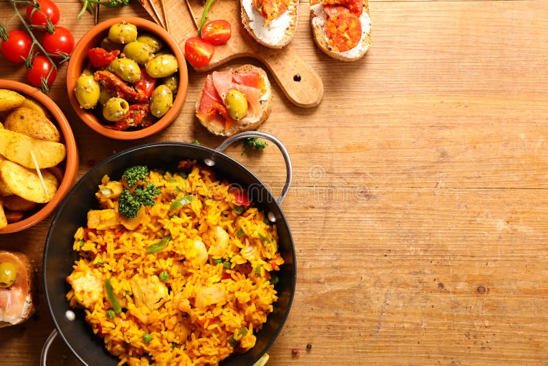 Spanish food stock photo. Image of food, olive, wood - 141078596