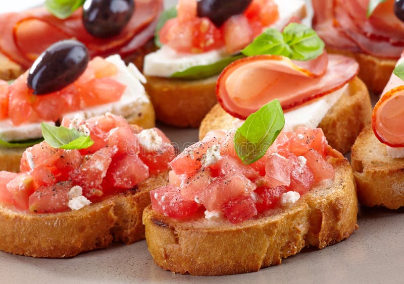 Spanish food tapas stock image. Image of bruschetta, olive - 40842669