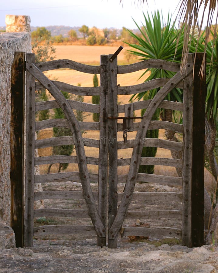 Spanish Gate stock photo. Image of villa, evening, wood - 14352