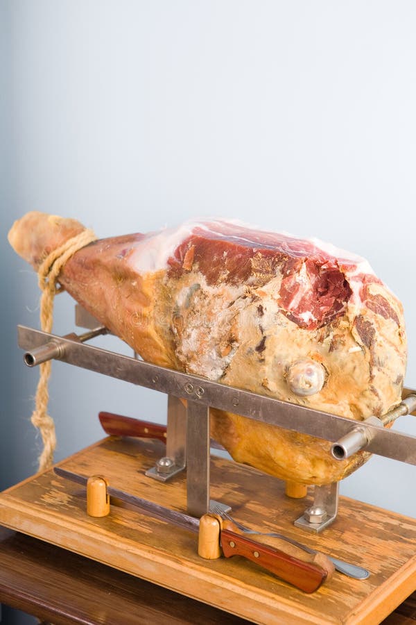 Jamon Serrano. a Spanish Ham Stock Image - Image of serrano ...