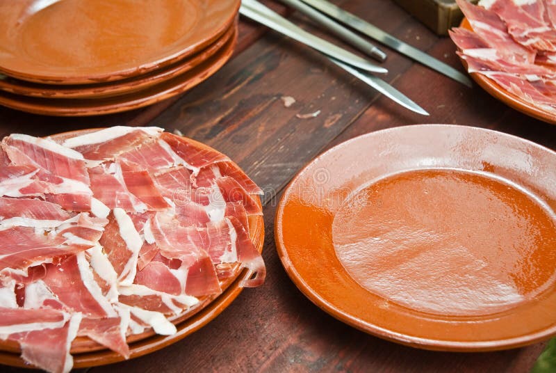 Spanish ham stock image. Image of lunch, meat, restaurant - 22381089