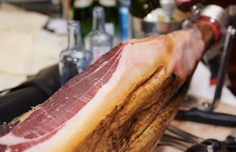 Spanish ham - jamon stock photo. Image of fragment, delicious - 16677490