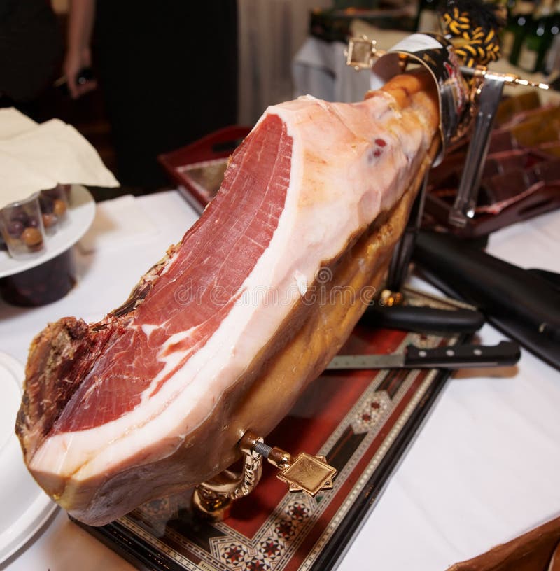 Spanish ham - jamon stock image. Image of food, pork - 16677517