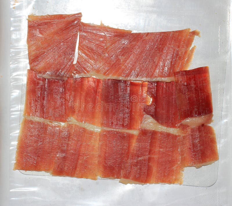Spanish Hamon Sliced by Hand Stock Image - Image of gourmet, juicy ...