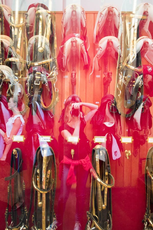 Spanish Horse Riding School Saddles Stock Image - Image of ...