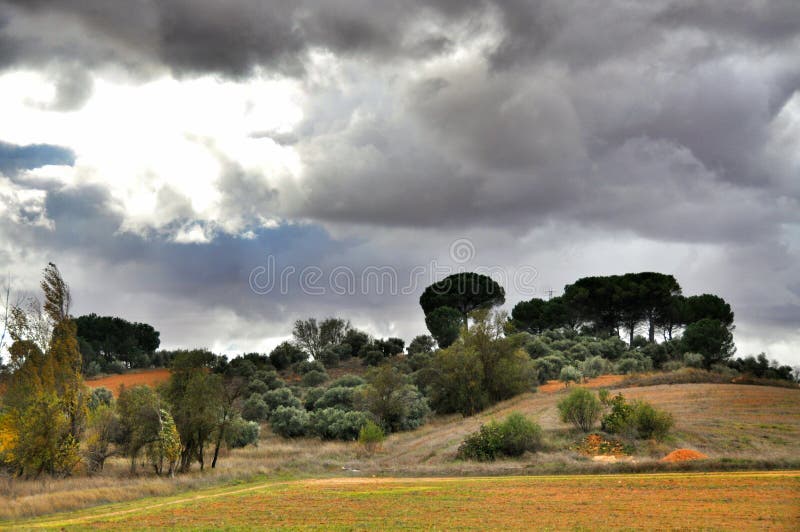 Spanish Landscape View of European Countryside in Bardenas Reales ...