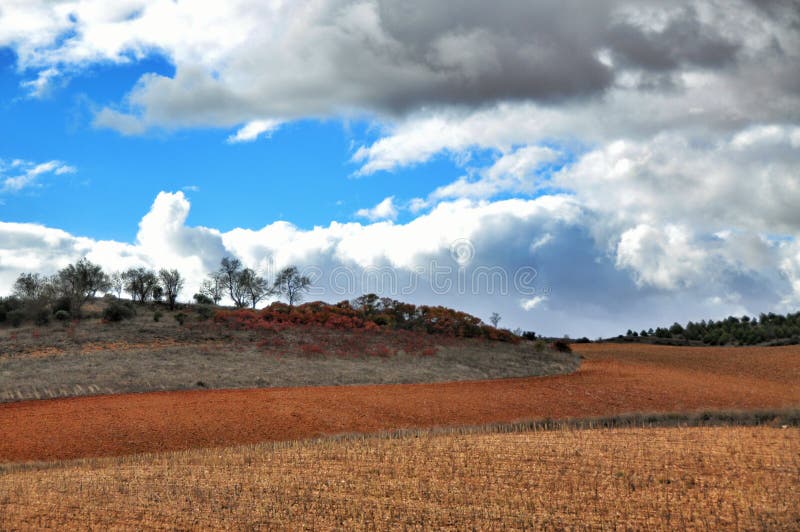 Spanish Landscape View of European Countryside in Bardenas Reales ...