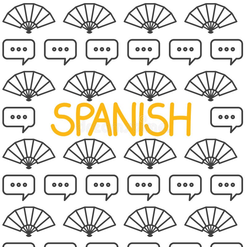 Spanish Language Course Concept Stock Vector - Illustration of ...