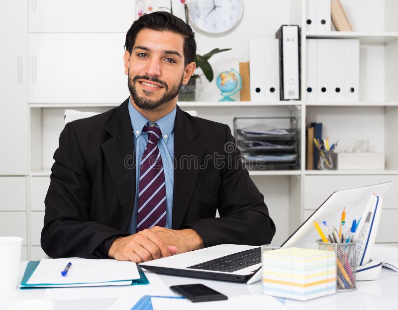 Spanish Man is Having a Productive Day Stock Photo - Image of expert ...