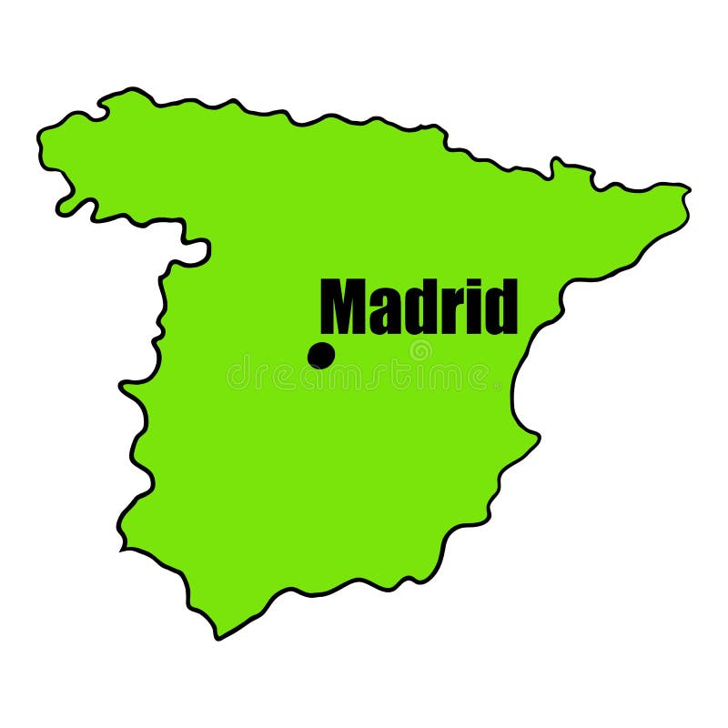 Spanish map icon cartoon stock vector. Illustration of land - 88454439
