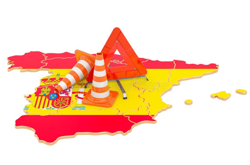 Spanish Triangle Flag Hanging, Illustration Stock Vector - Illustration ...