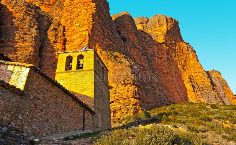 Spanish Medieval Church stock image. Image of country - 23592221