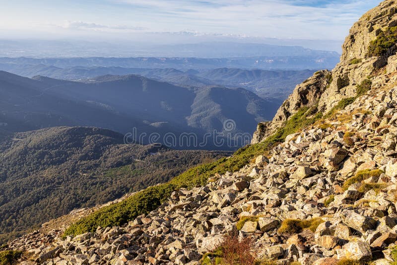 Spanish Mountain Town Parzan Stock Image - Image of stone, village ...