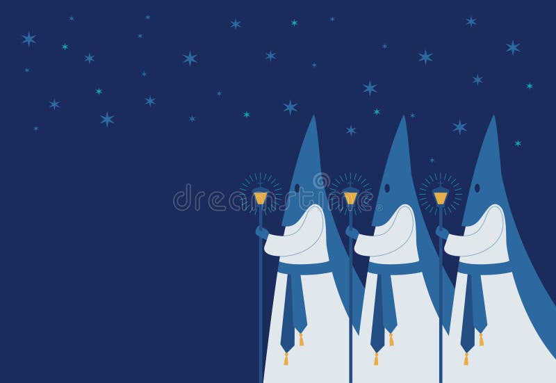 Spanish Nazarenos in Holy Week Procession. Traditional Easter ...