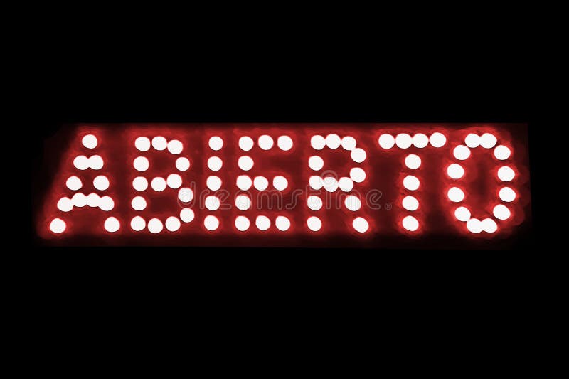 Open sign in spanish stock image. Image of real, showcase - 47873923