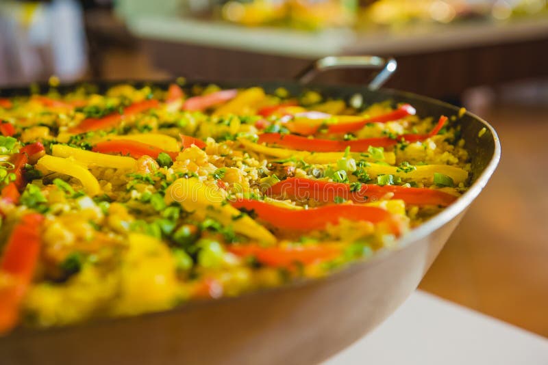 Spanish Paella As Main Course. Stock Image - Image of delicious, main ...
