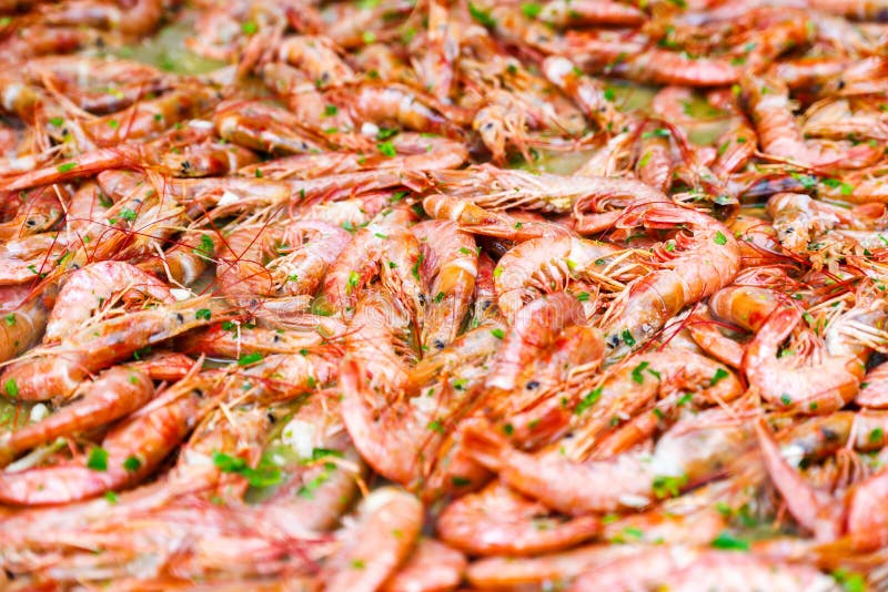 Spanish Paella Prepared in the Street Restaurant Stock Photo - Image of ...