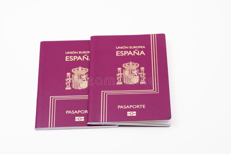 Spanish passports. stock photo. Image of identification - 64851532