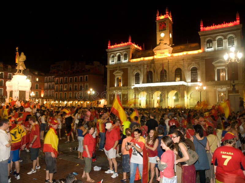 Spanish People Celebrating the Worldcup Victory Editorial Stock Photo ...
