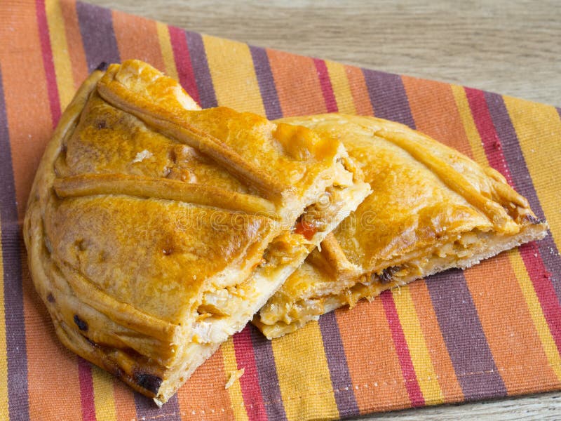 Spanish pie stock image. Image of fish, galicia, bread - 104924431