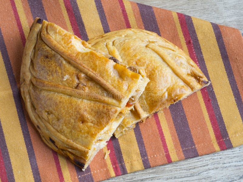 Spanish pie stock image. Image of baked, spain, onion - 105044137