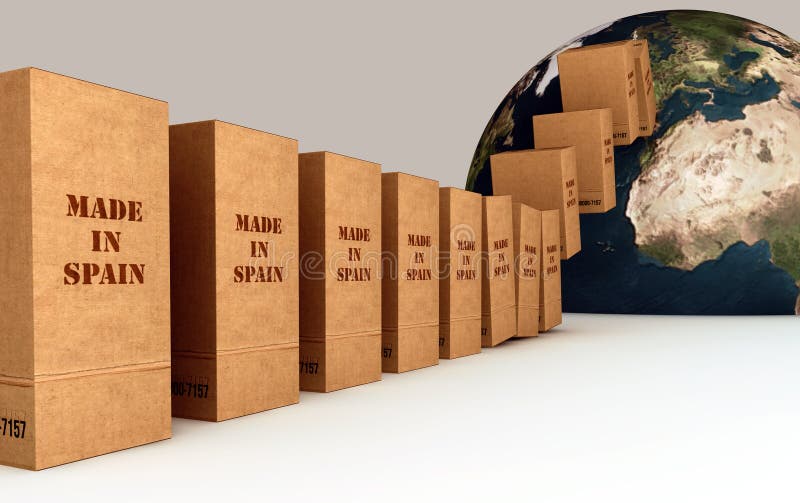 Spanish Product Export stock illustration. Illustration of global - 7678488