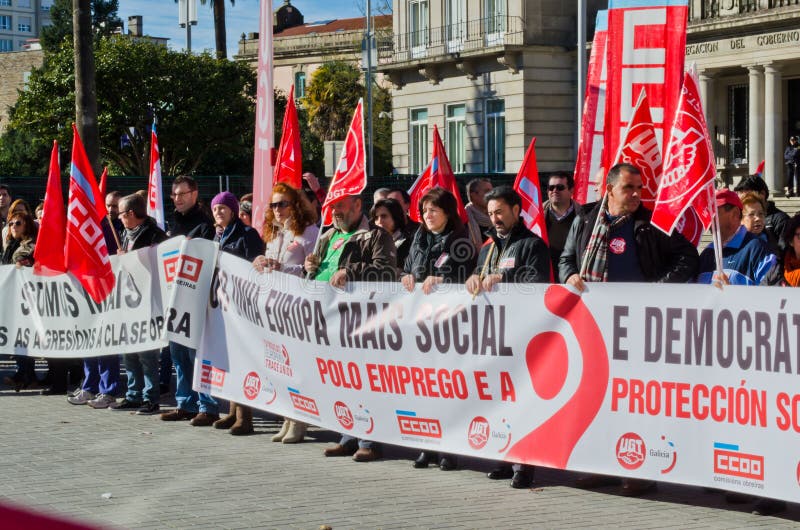 Spanish protest editorial stock image. Image of demonstration - 37688559