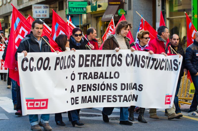 Spanish protest editorial stock image. Image of politic - 37689289