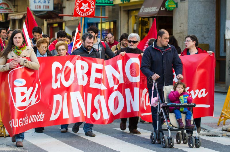 Spanish protest editorial photo. Image of revolution - 37689331