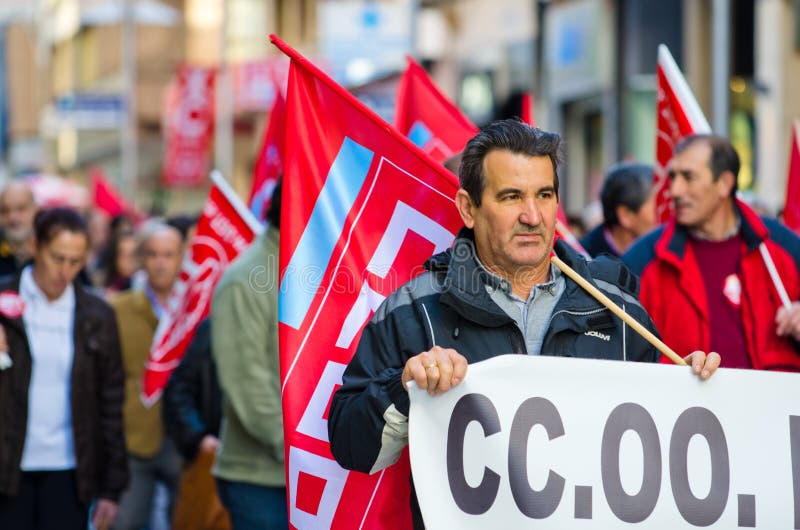 Spanish protest editorial stock image. Image of social - 37689514