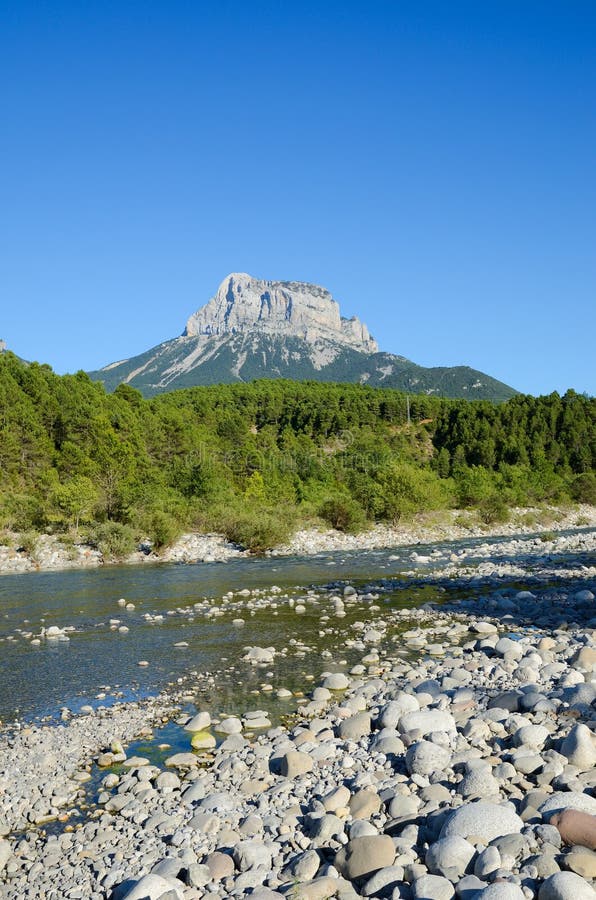 Spanish Pyrenees in summer stock image. Image of forested - 33128899