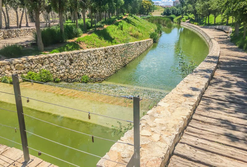 Spanish River Park Landscape River in a Curve Bend Stock Image - Image ...
