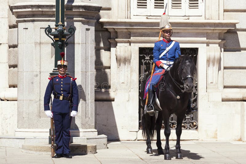 Spanish Royal Guard stock image. Image of reflection, spain - 3233833