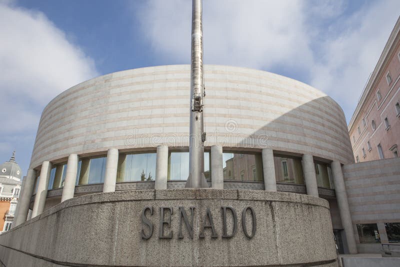 Spanish senate building stock image. Image of architecture - 88367885
