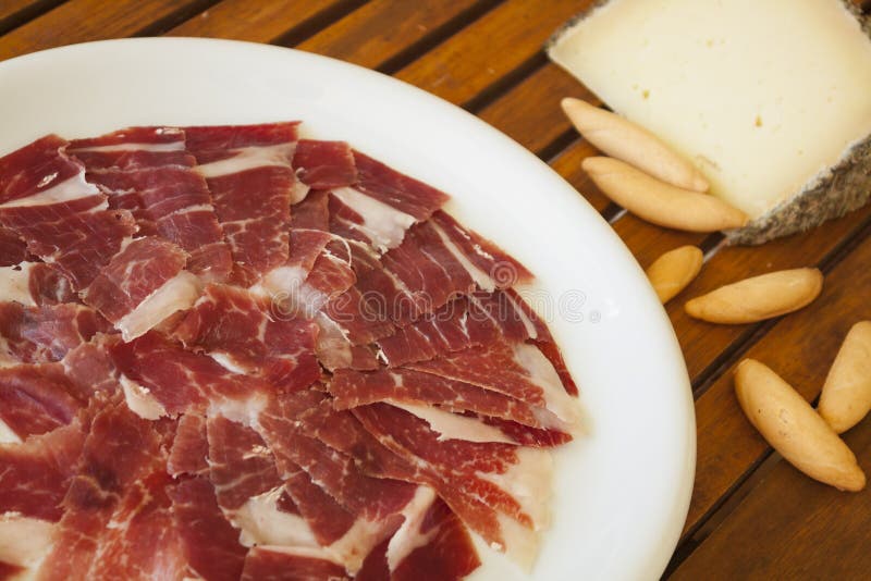 Spanish serrano ham stock photo. Image of protein, iberico - 38362918