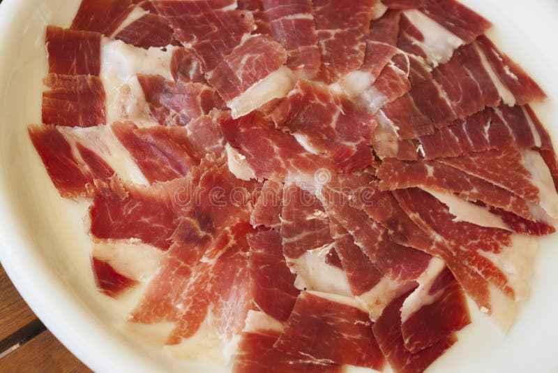 Spanish serrano ham stock image. Image of tapas, iberico - 38362921