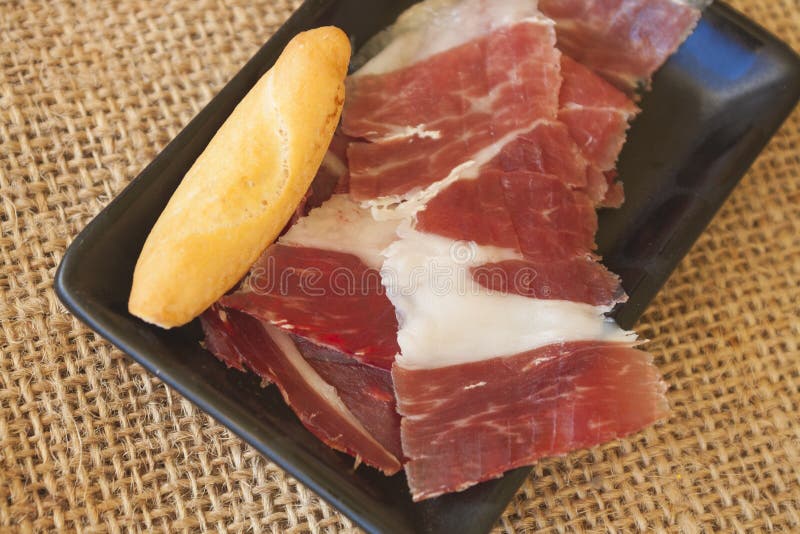 Spanish serrano ham stock photo. Image of lunch, iberico - 38362936