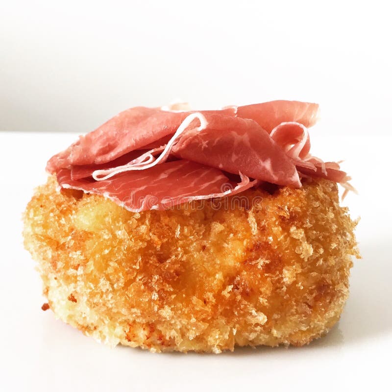 Spanish Serrano Ham Croquette Tapa Stock Photo - Image of iberico ...