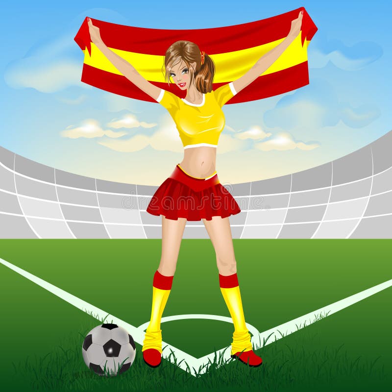 Spanish soccer fan stock vector. Illustration of cartoon - 16217483