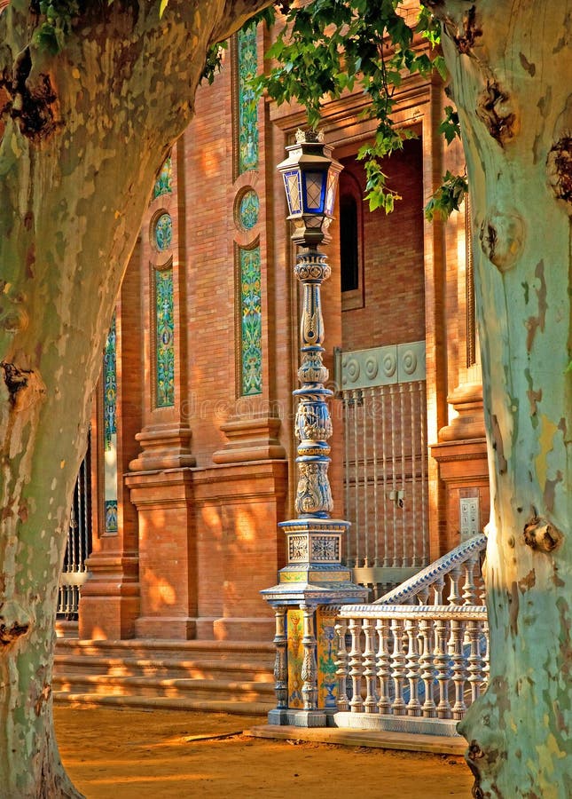 Spanish square stock photo. Image of color, landmark - 23953442