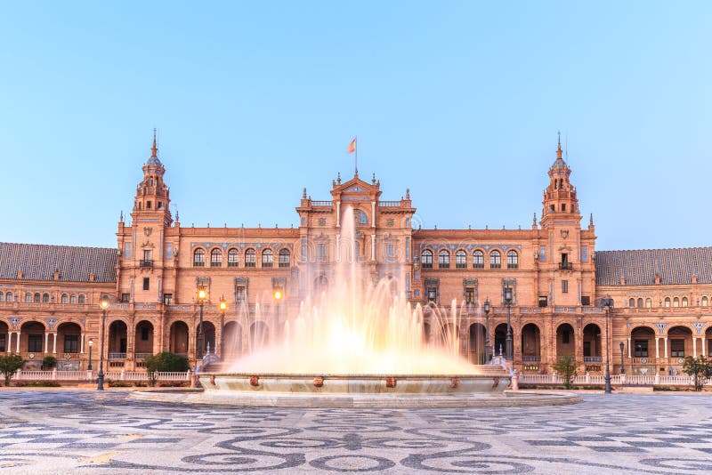 Spanish Square (Plaza De Espana) in Sevilla Stock Image - Image of city ...